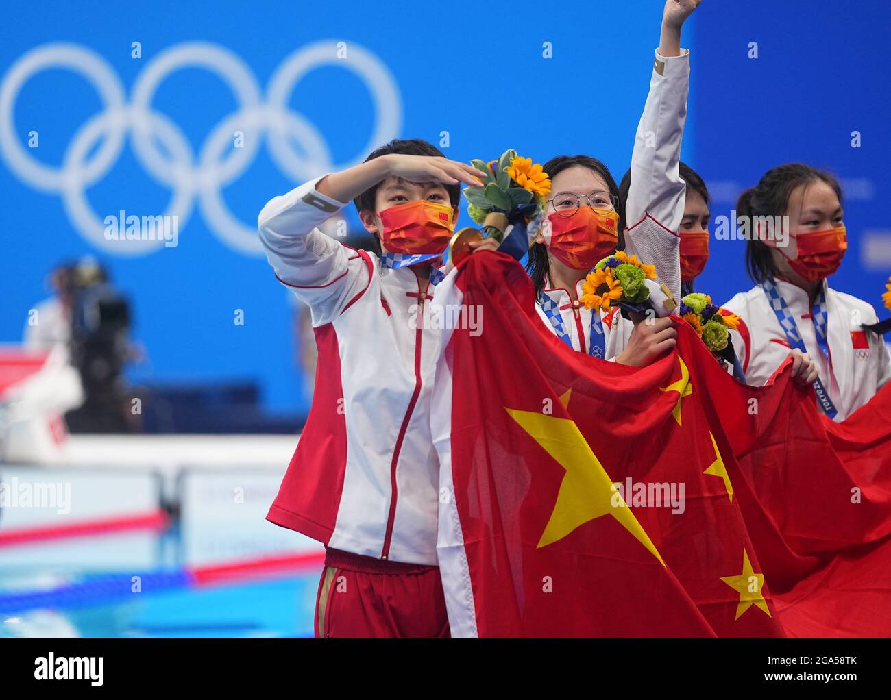 Tokyo, Japan. 29th July, 2021. Yang Junxuan, Tang Muhan, Zhang Yufei ...
