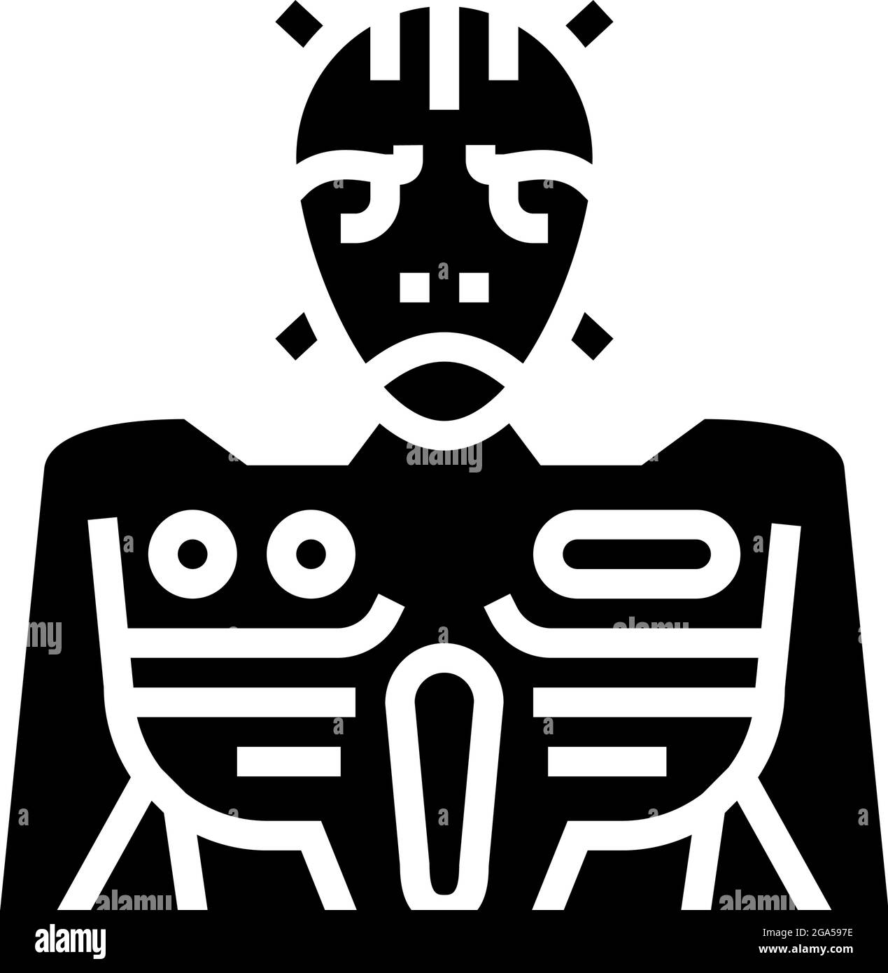 green alien glyph icon vector illustration Stock Vector Image & Art - Alamy