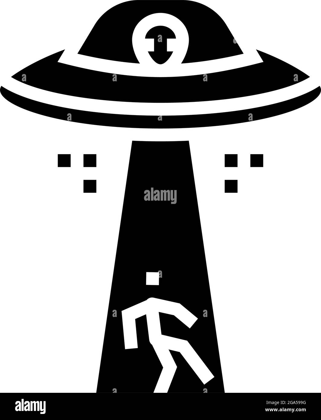 alien abduction glyph icon vector illustration Stock Vector Image & Art ...