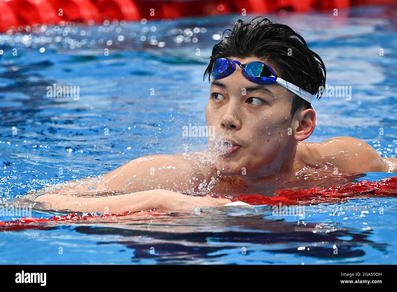 Tokyo, Japan. 29th July, 2021. Wang Shun of China reacts after the men ...