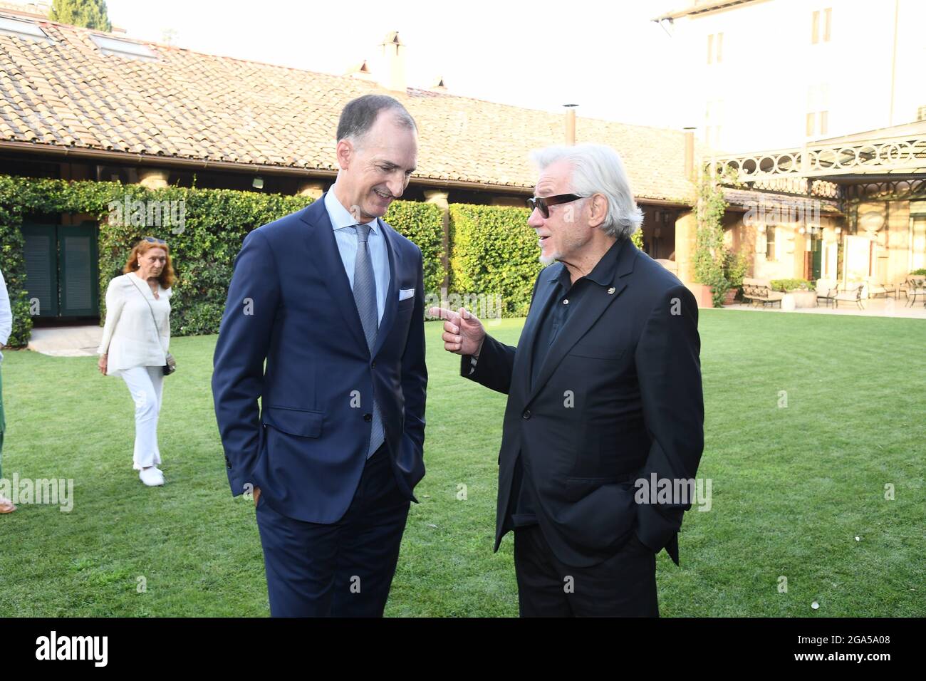 Rome, Italy. 28th July, 2021. Rome: Palazzo Taverna. Aperitif in honor ...