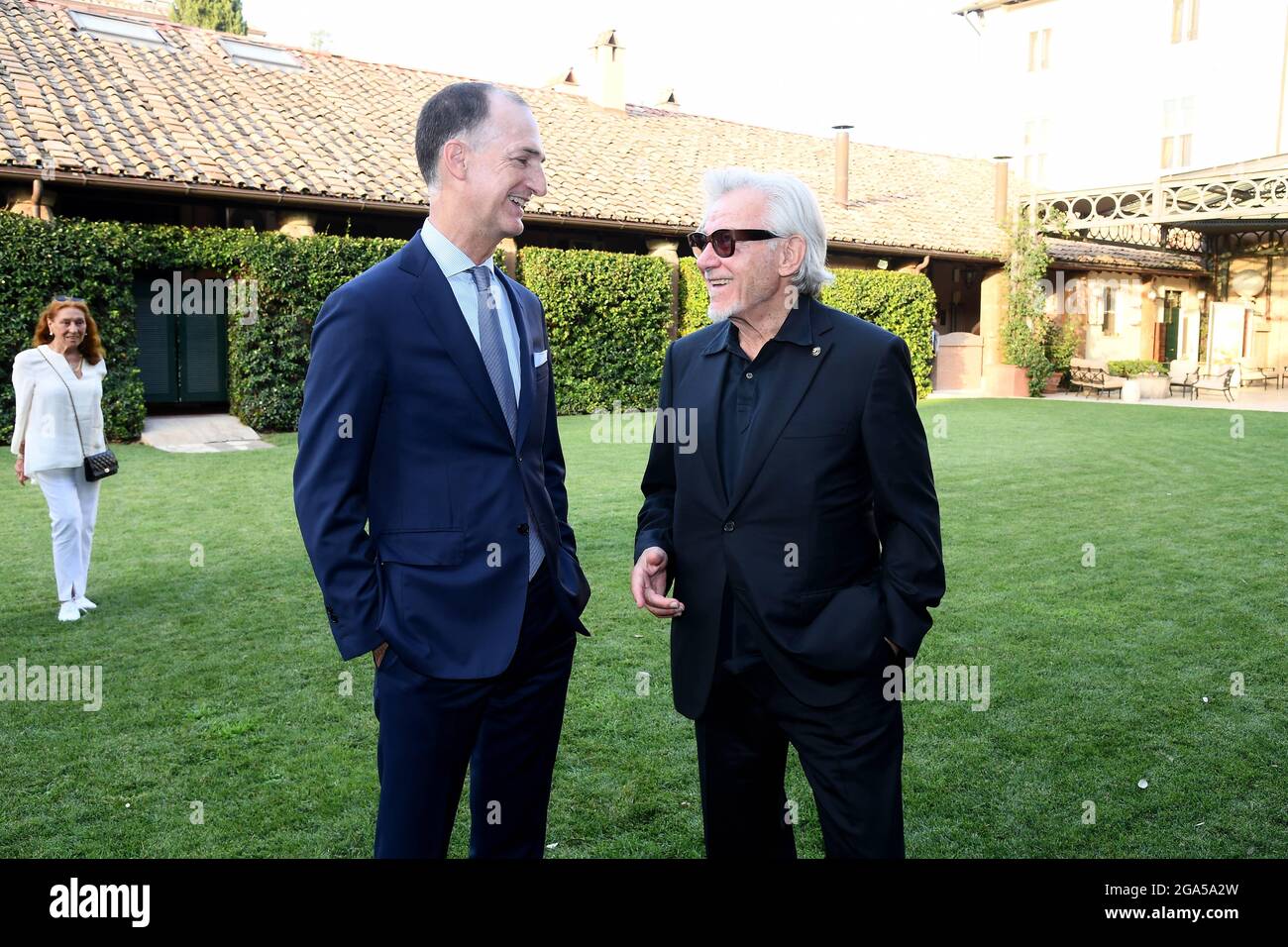 Rome, Italy. 28th July, 2021. Rome: Palazzo Taverna. Aperitif in honor ...