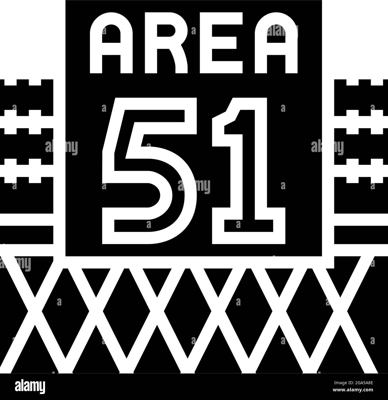 experimental area 51 glyph icon vector illustration Stock Vector Image ...