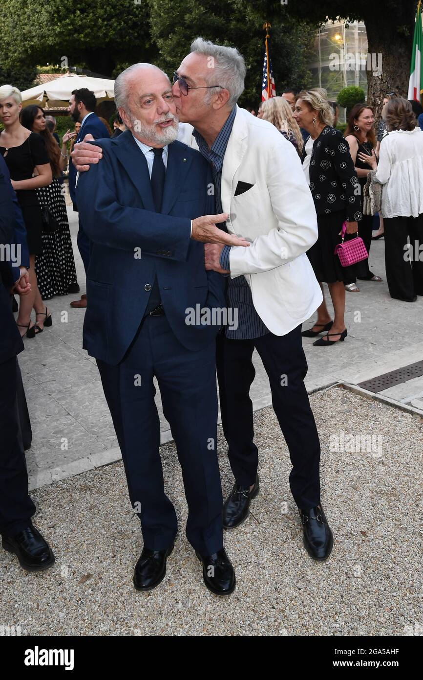 Rome, Italy. 28th July, 2021. Rome: Palazzo Taverna. Aperitif in honor ...
