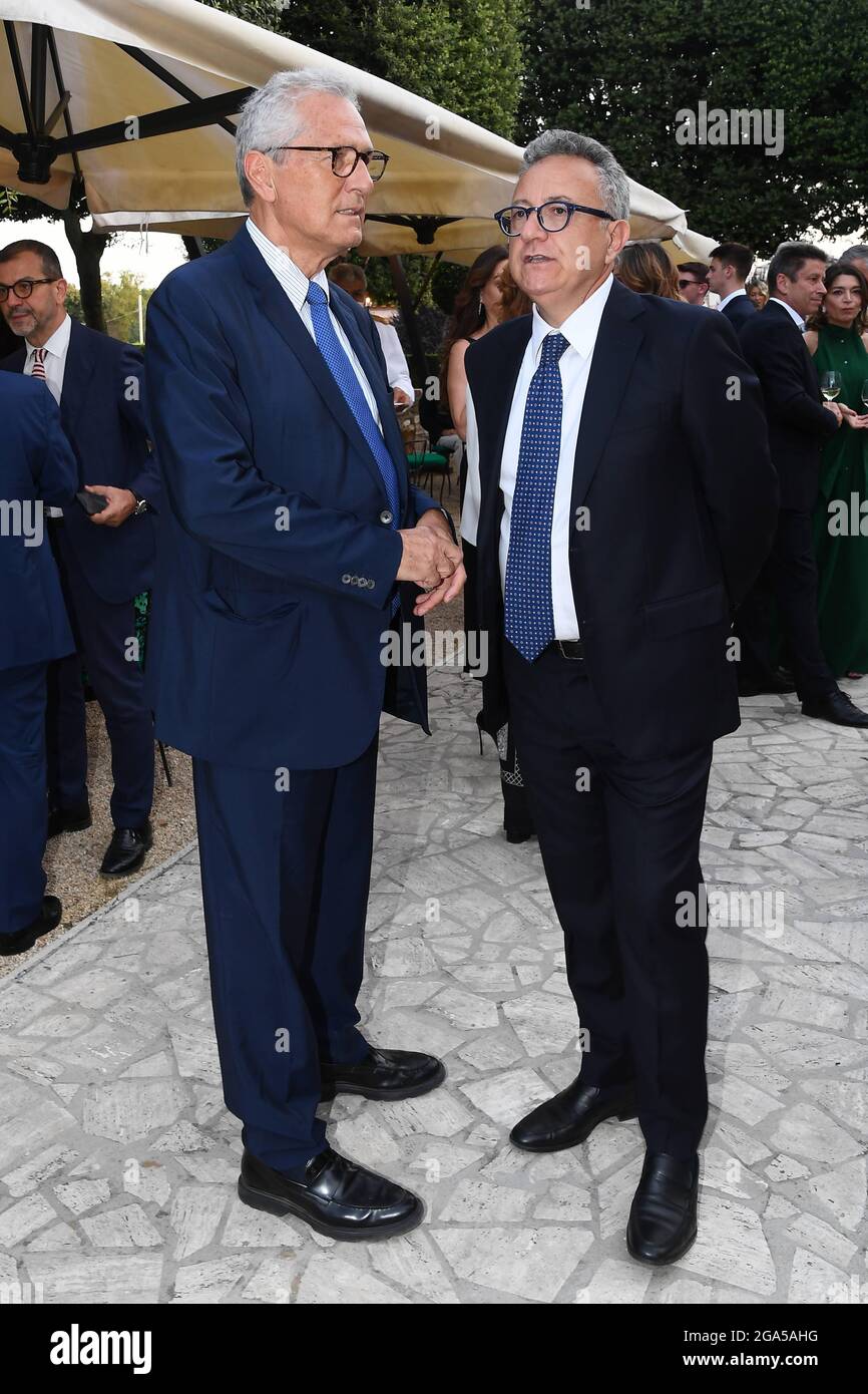 Rome, Italy. 28th July, 2021. Rome: Palazzo Taverna. Aperitif in honor ...