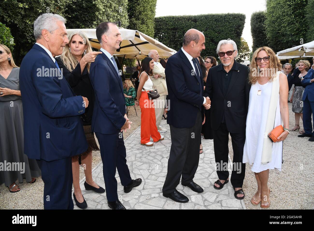 Rome, Italy. 28th July, 2021. Rome: Palazzo Taverna. Aperitif in honor ...