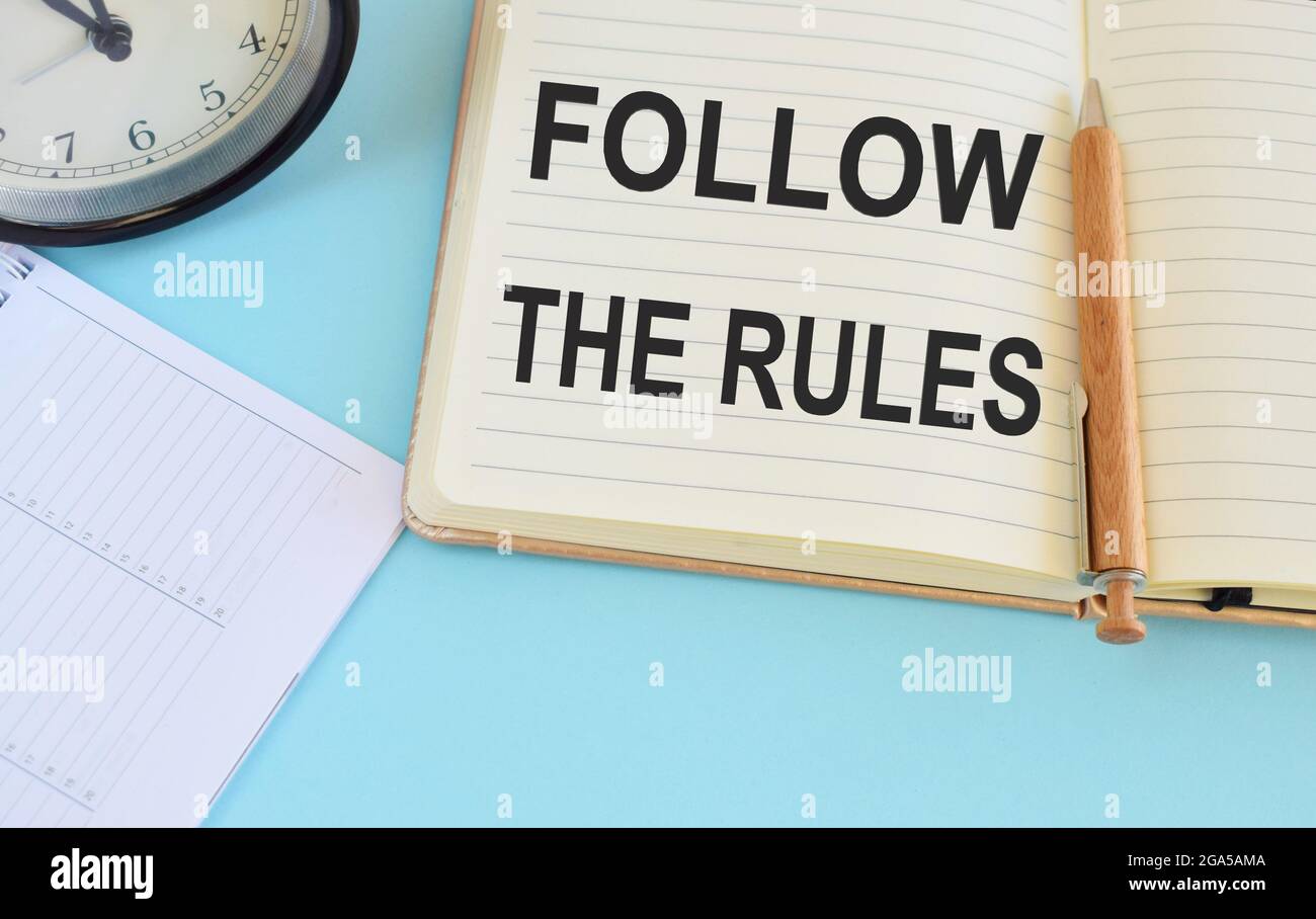 Follow the rules hi-res stock photography and images - Alamy