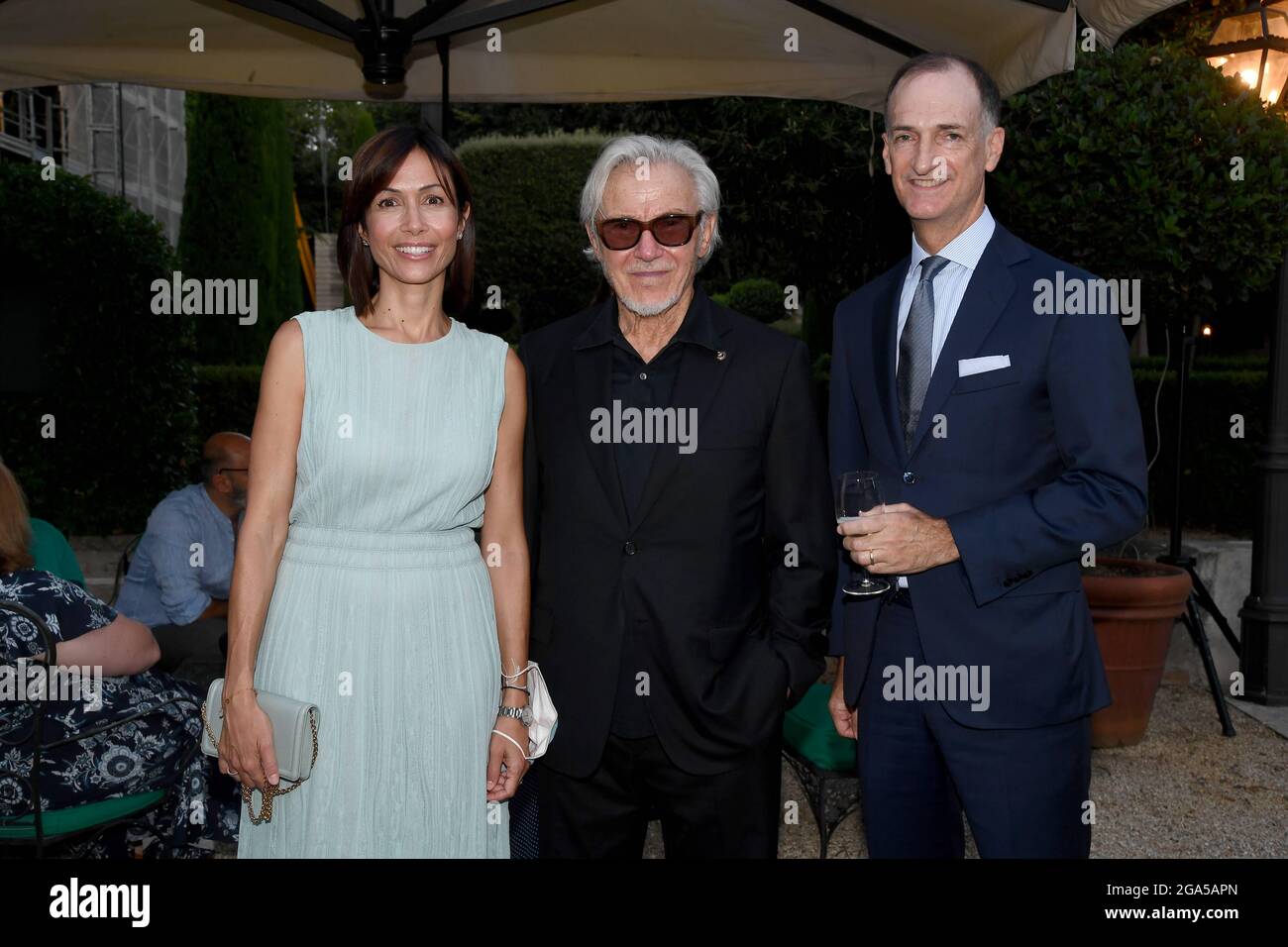 Rome, Italy. 28th July, 2021. Rome: Palazzo Taverna. Aperitif in honor ...