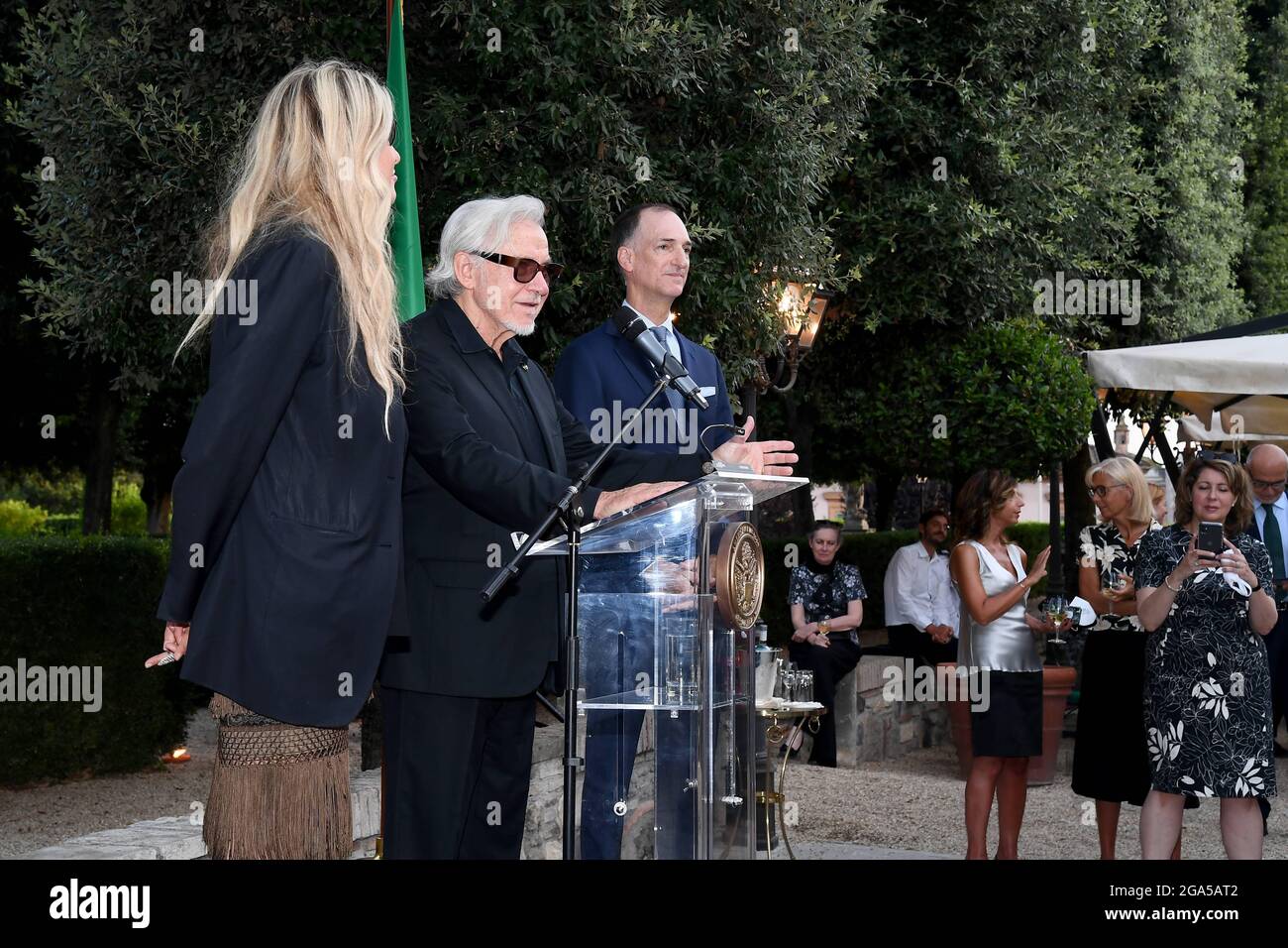 Rome, Italy. 28th July, 2021. Rome: Palazzo Taverna. Aperitif in honor ...