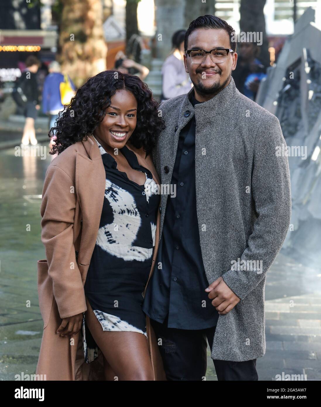 London, UK. 28th July, 2021. Leah Hill and Cleve September attends the ...