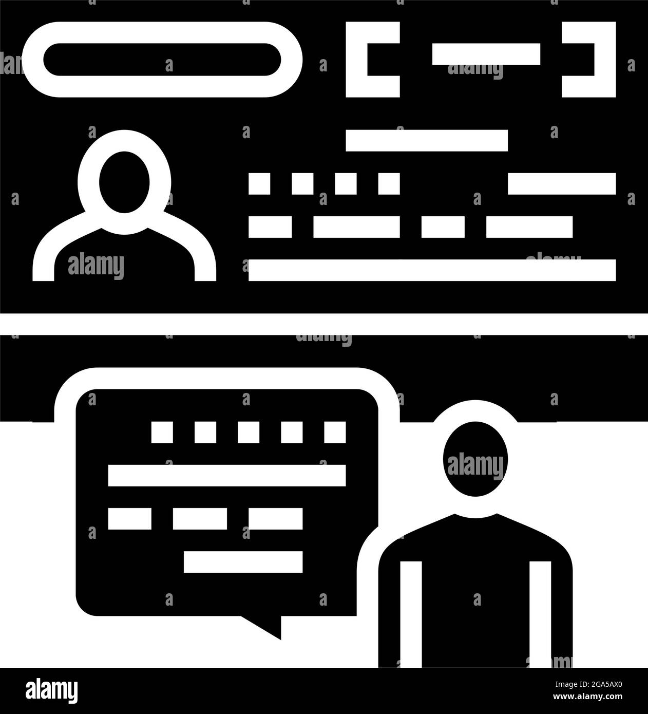 visitor visa by invitation glyph icon vector illustration Stock Vector ...