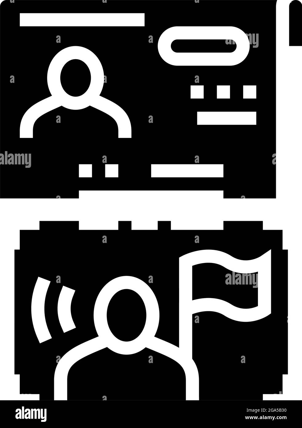 Visa political asylum glyph icon hi-res stock photography and images ...