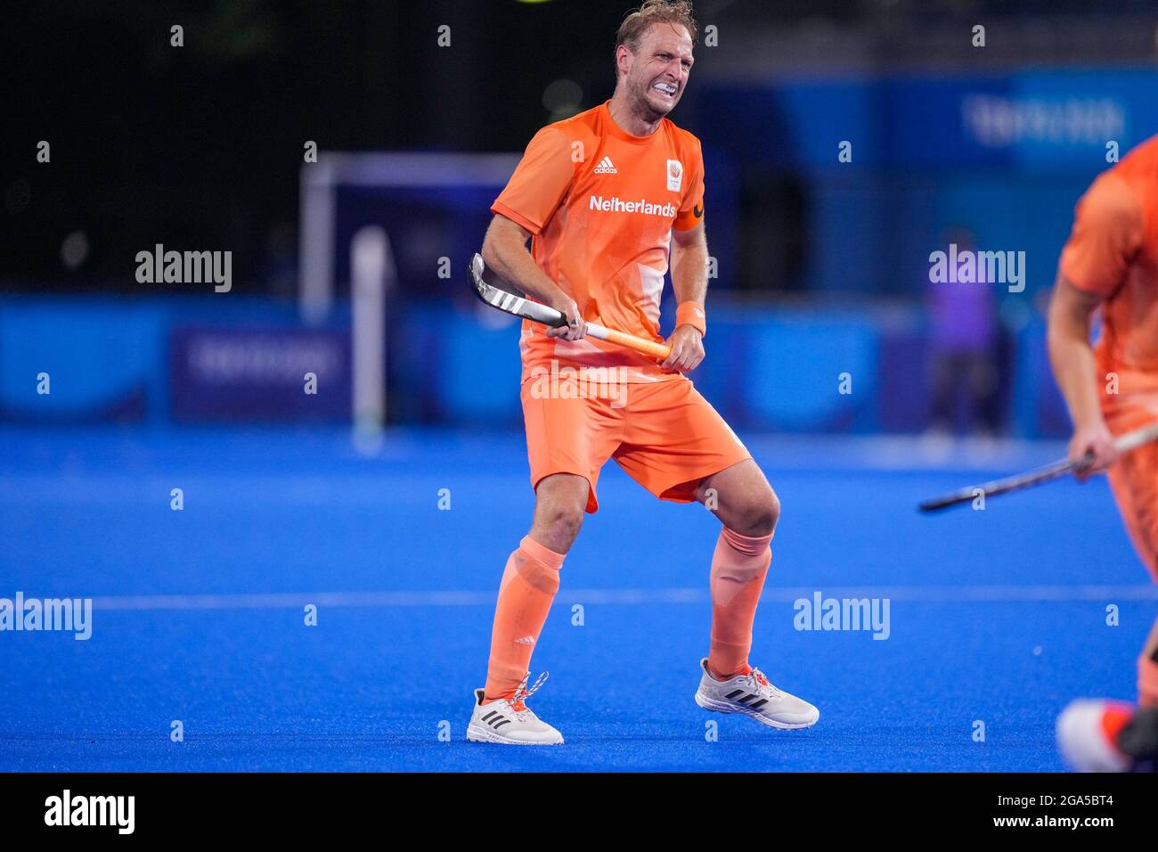 TOKYO, JAPAN - JULY 27: Billy Bakker of the Netherlands reacts while ...
