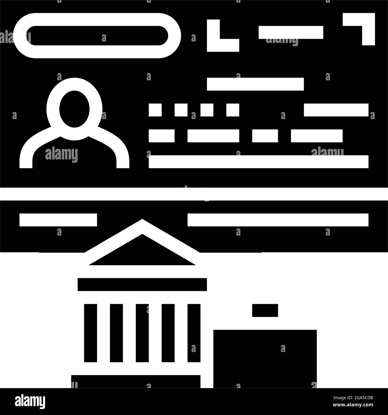 diplomatic visa glyph icon vector illustration Stock Vector Image & Art ...