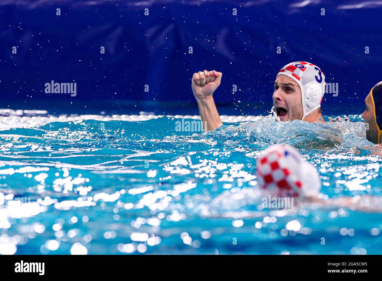 TOKYO, JAPAN - JULY 29: Loren Fatovic of Croatia celebrating during the ...