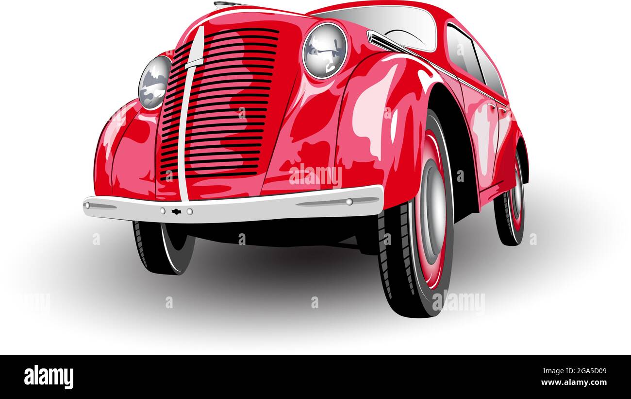 Red car side view Stock Vector Images - Alamy