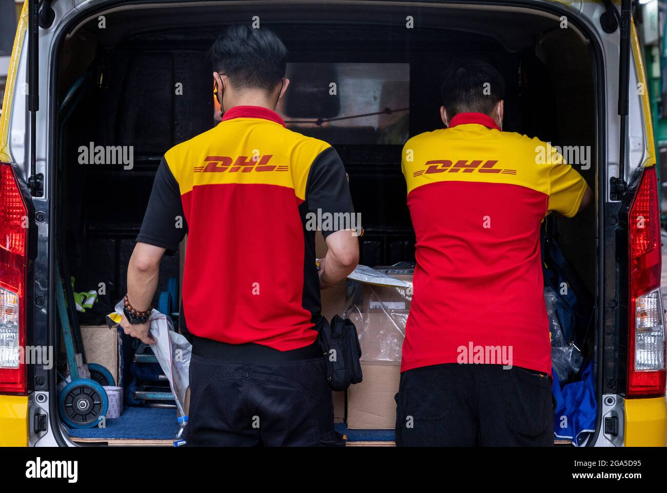 Hong Kong, China. 28th July, 2021. German express delivery mail company ...