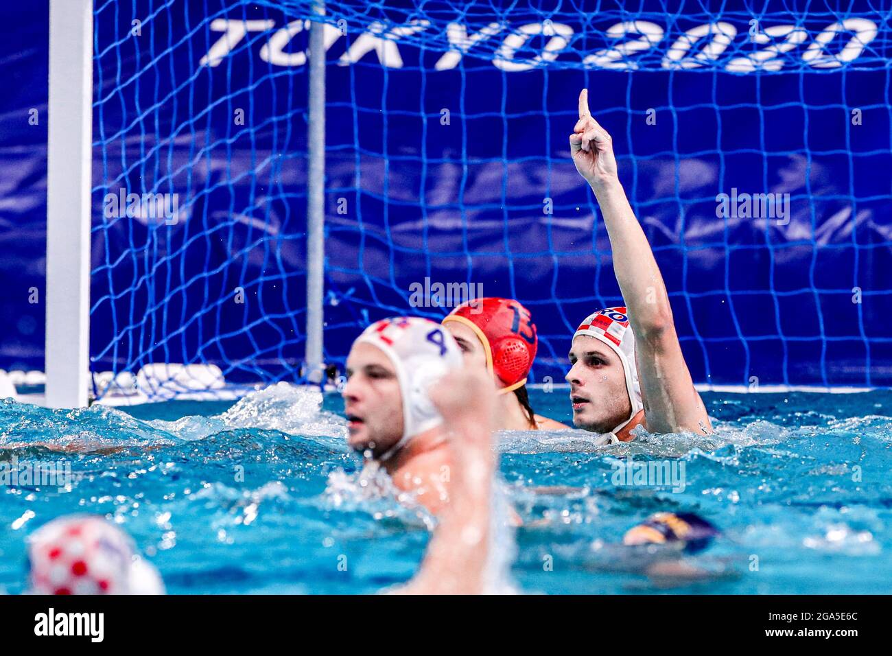 TOKYO, JAPAN - JULY 29: Loren Fatovic of Croatia celebrating during the ...