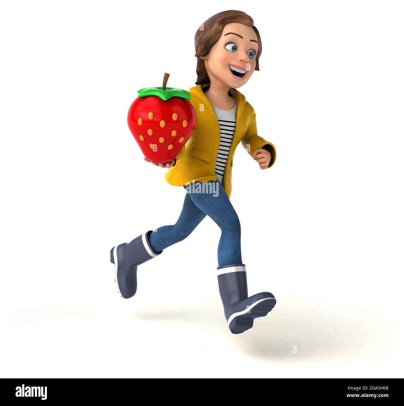 Fun 3D illustration of a cartoon teenage girl Stock Photo - Alamy
