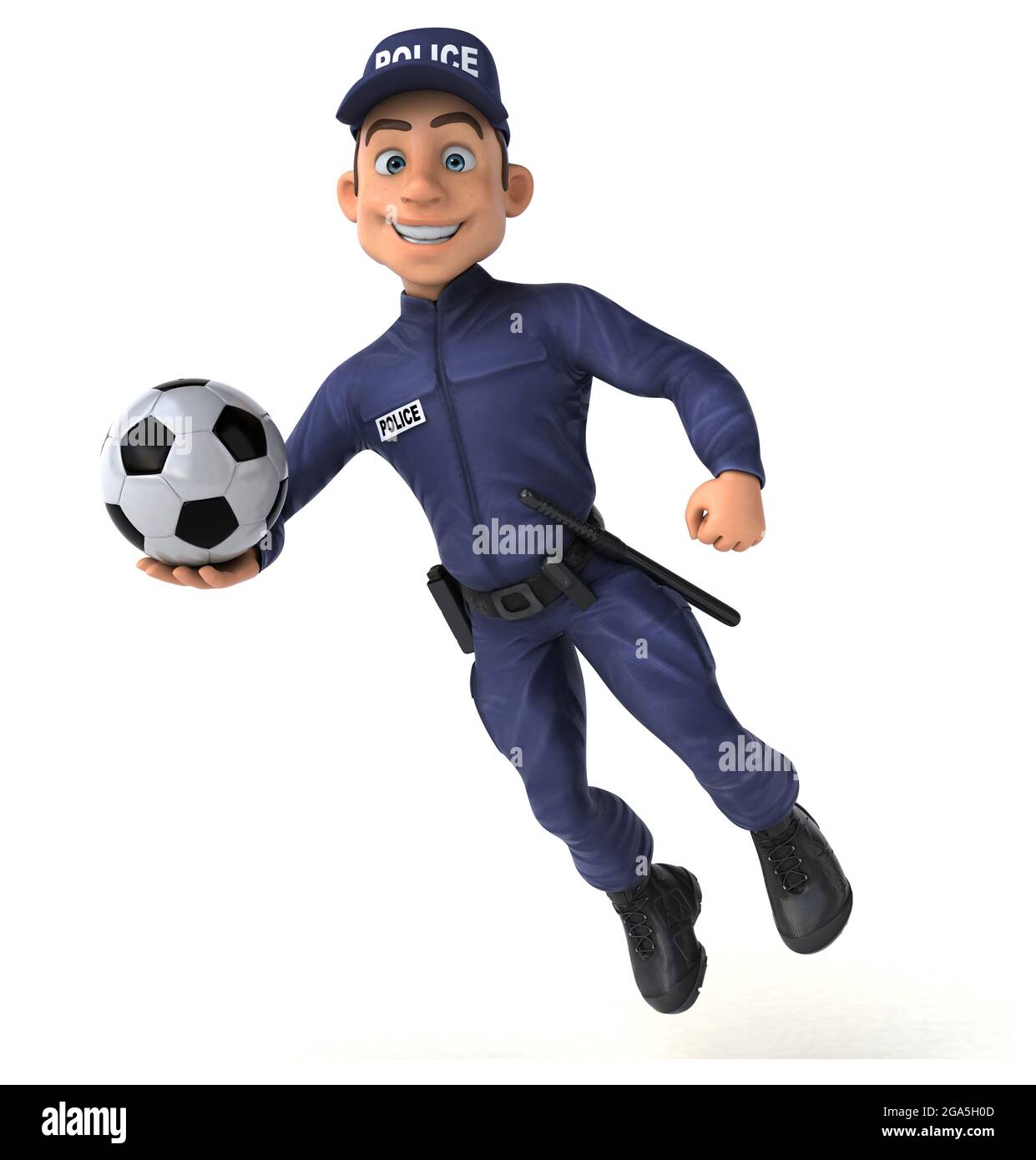 Fun 3D illustration of a cartoon Police Officer Stock Photo - Alamy
