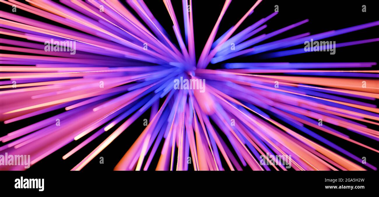 Abstract futuristic technology background with light streaks, vanishing ...