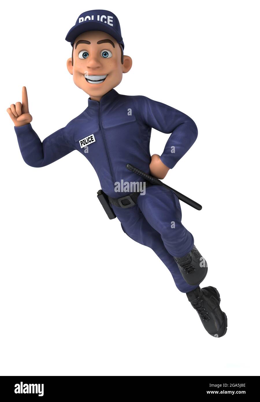 Fun 3D illustration of a cartoon Police Officer Stock Photo - Alamy