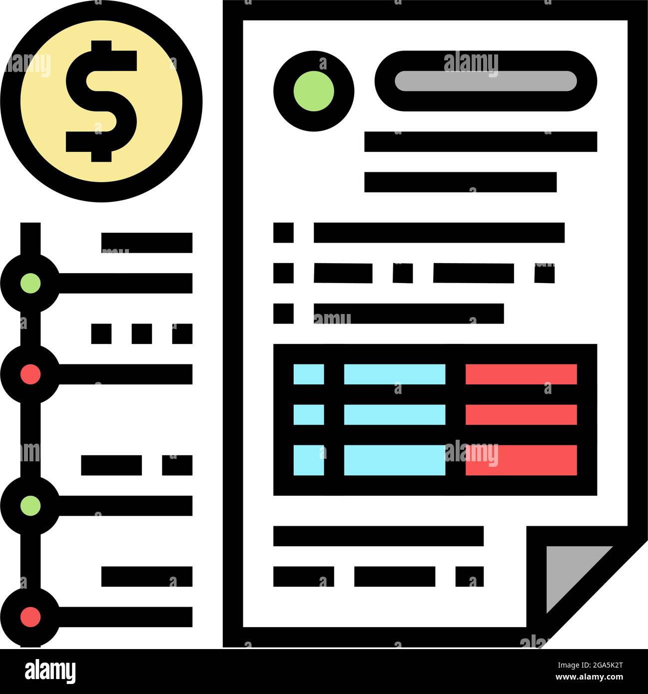 providing information on cash flow color icon vector illustration Stock ...