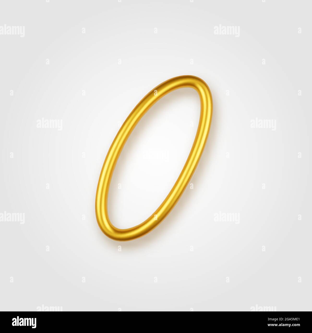 Gold 3d realistic number 0 sign on a light background. Vector ...