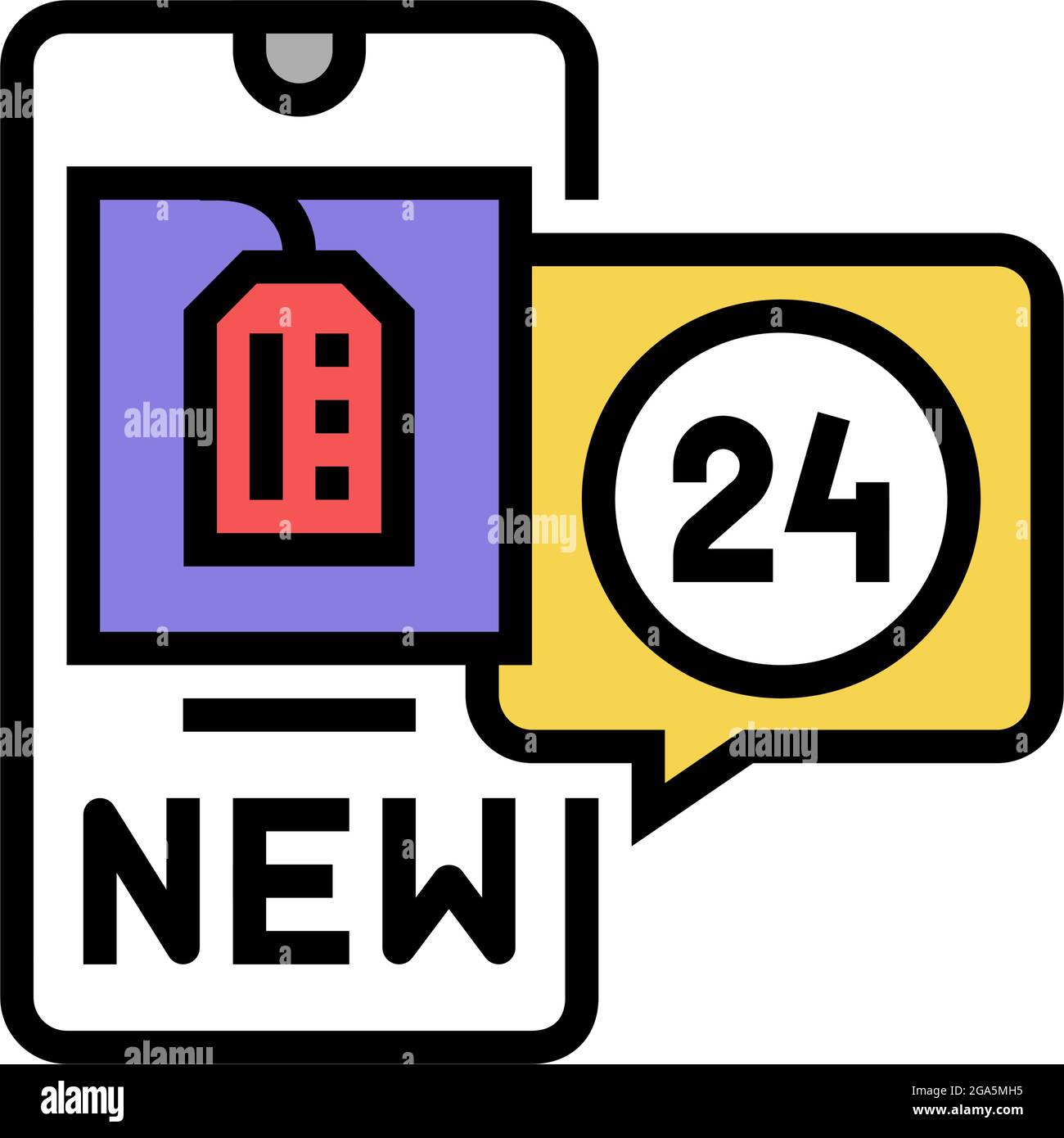 discount ephemeral color icon vector illustration Stock Vector Image ...