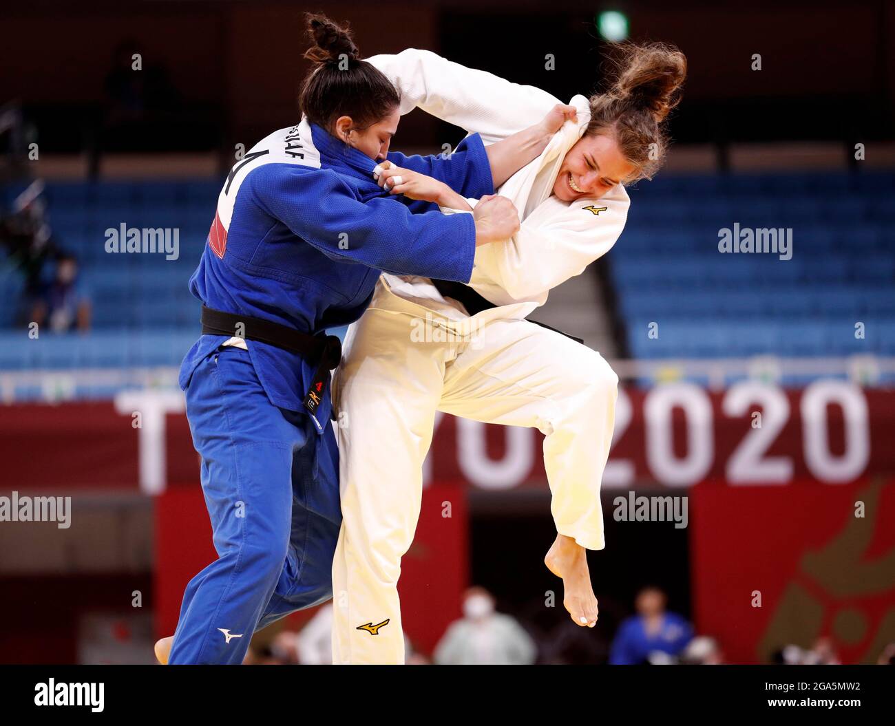 Tokyo-Japan July 29, 2021, Tokyo 2020 Olympic Games, Judo Fight Stock ...