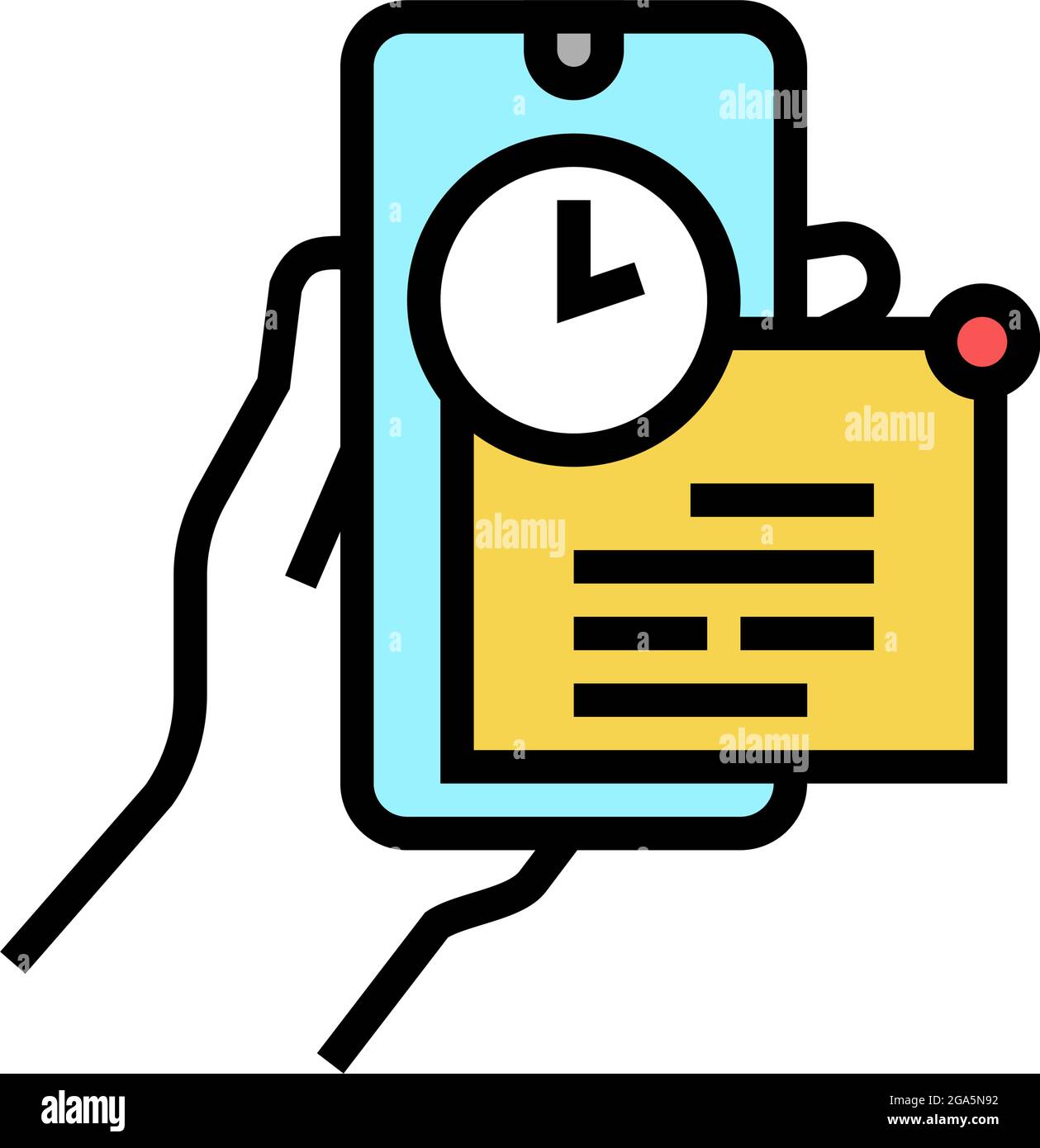 message ephemeral color icon vector illustration Stock Vector Image ...