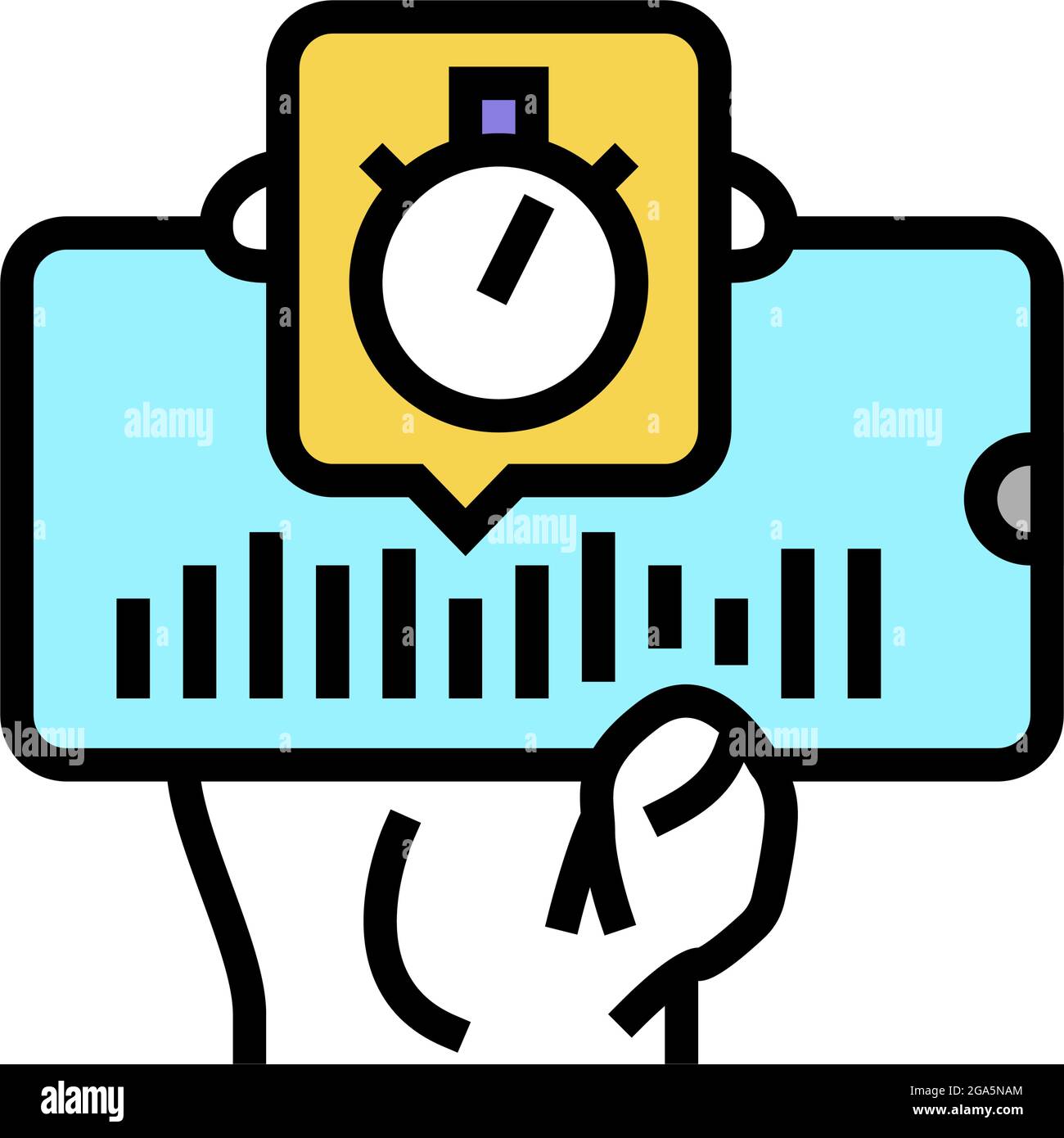 music ephemeral color icon vector illustration Stock Vector Image & Art ...