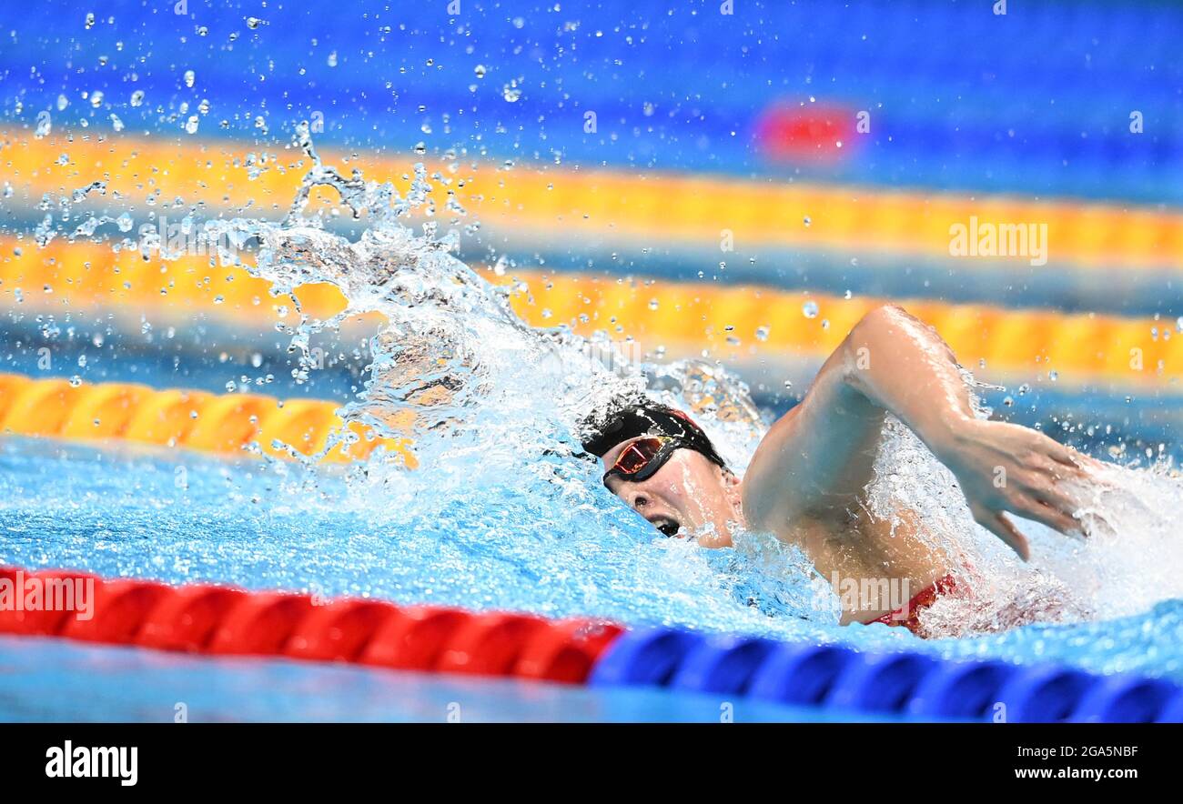 Tokyo, Japan. 29th July, 2021. Tang Muhan of China competes during the ...