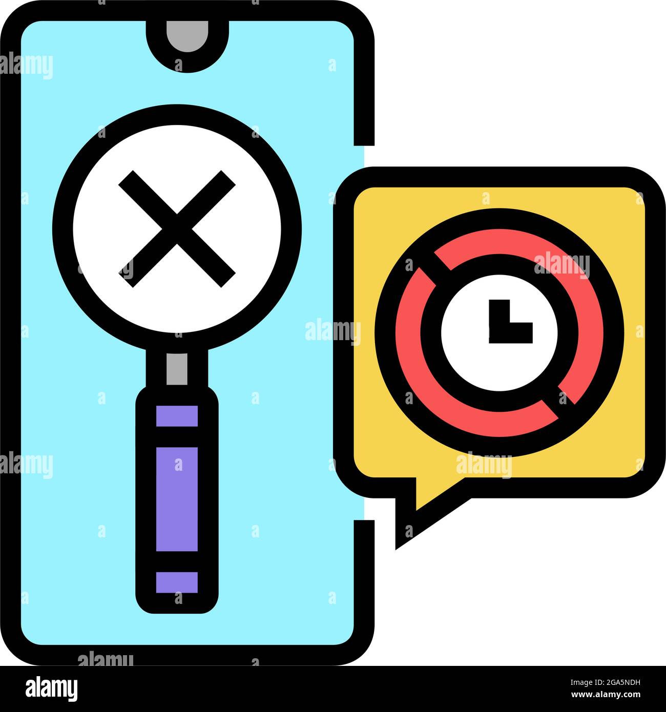 research ephemeral color icon vector illustration Stock Vector Image ...