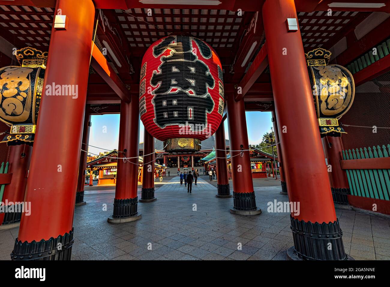 Inside Hozomon gate, Senso-ji temple, Asakusa, Tokyo, Japan Stock Photo ...