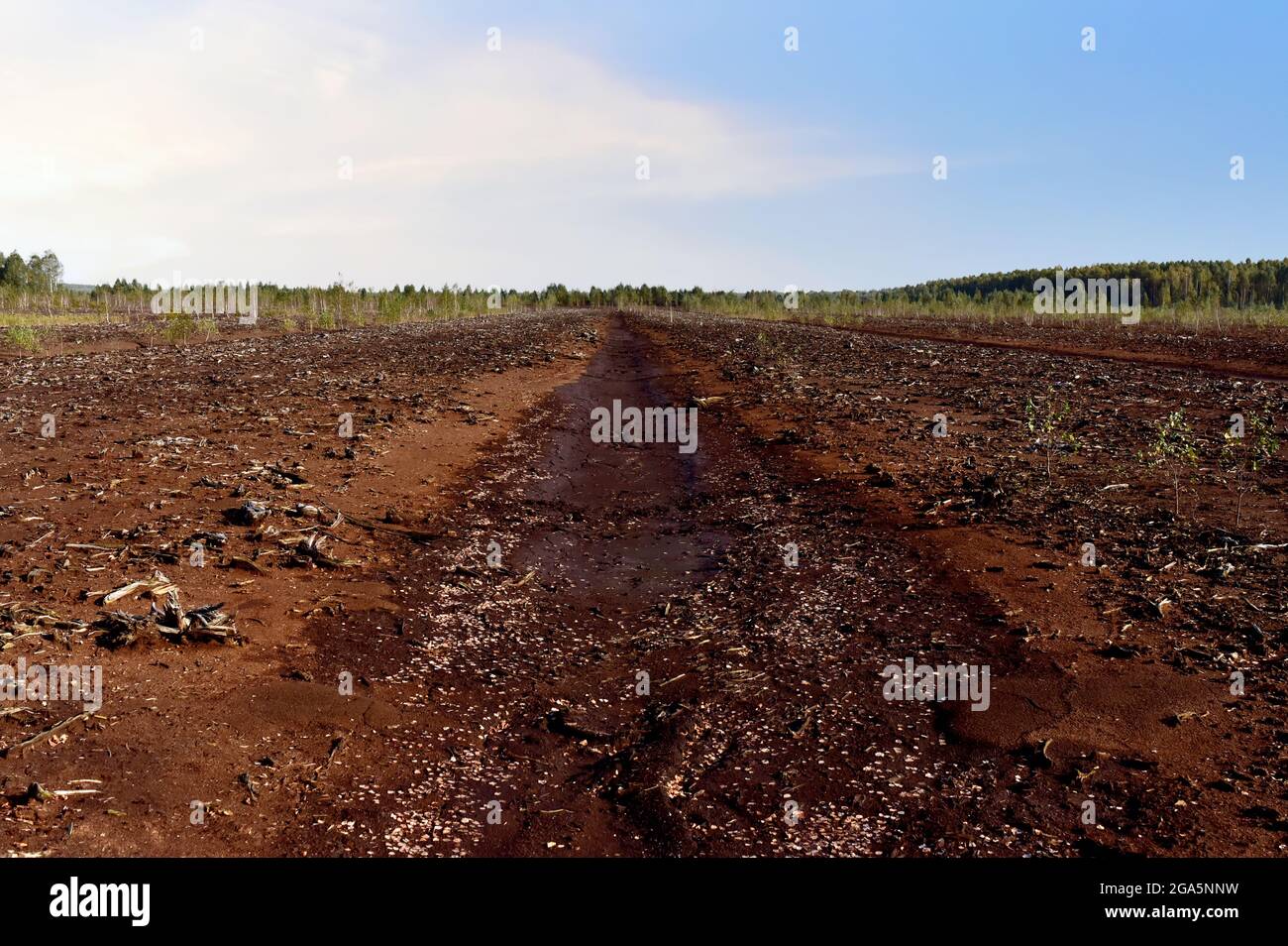 Peat extraction on bogs hi-res stock photography and images - Alamy