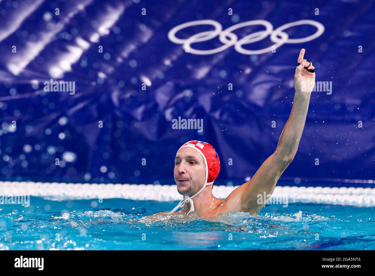 TOKYO, JAPAN - JULY 29: Marko Bijac of Croatia celebrating during the ...