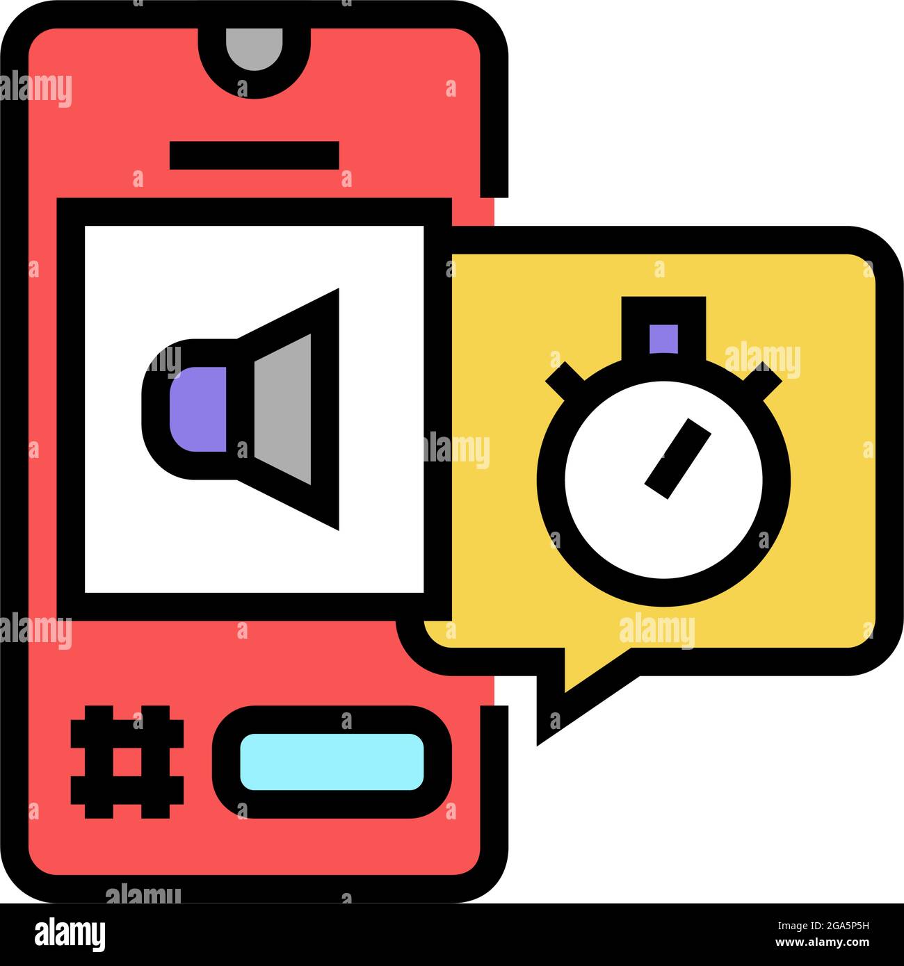 digital marketing ephemeral color icon vector illustration Stock Vector ...