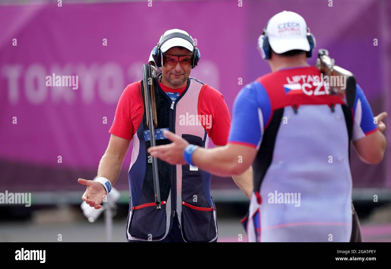 Czech Republic's Jiri Liptak (right) and David Kostelecky during the ...