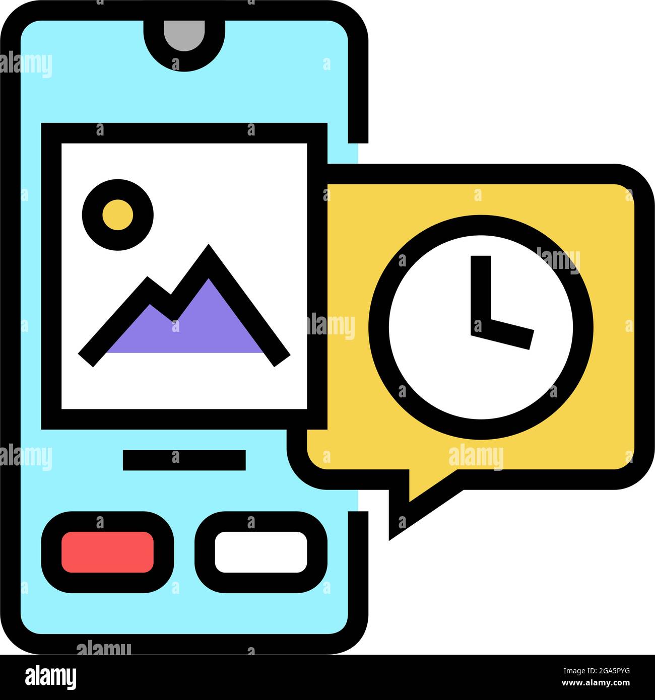 digital image ephemeral color icon vector illustration Stock Vector ...