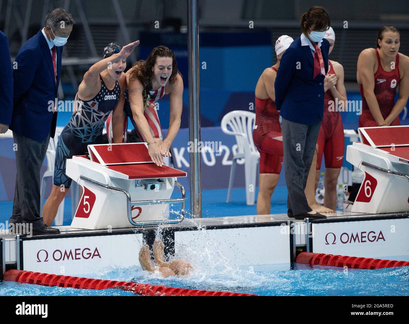 Tokyo, Kanto, Japan. 29th July, 2021. Muhan Tang, Yufei Zhang, and ...