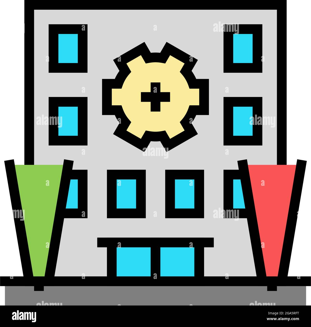 building multicolor lighting color icon vector illustration Stock ...