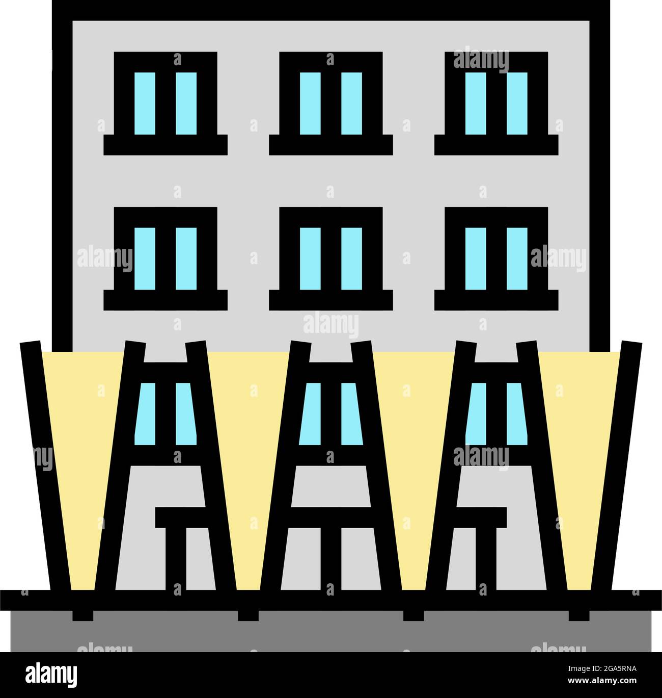 Building facade lighting Stock Vector Images - Alamy