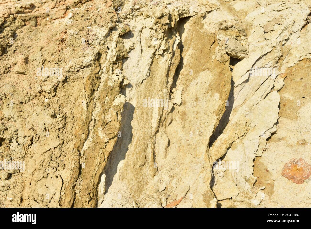 Land structure in open pit mining. Ground background in quarry. Rock ...