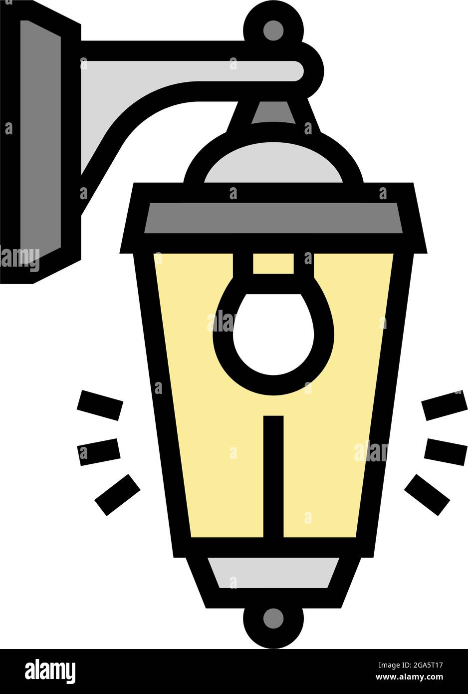 lantern lighting color icon vector illustration Stock Vector Image ...