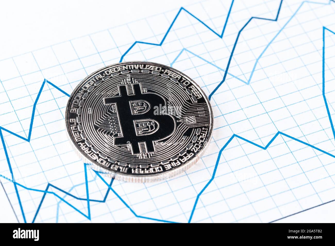 bitcoin and chart Stock Photo - Alamy
