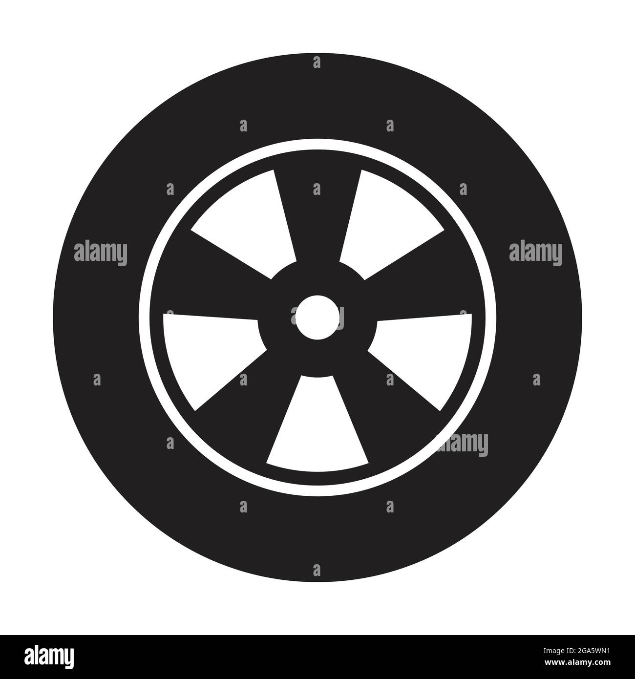 Cleaning the alloy wheel Cut Out Stock Images & Pictures - Alamy