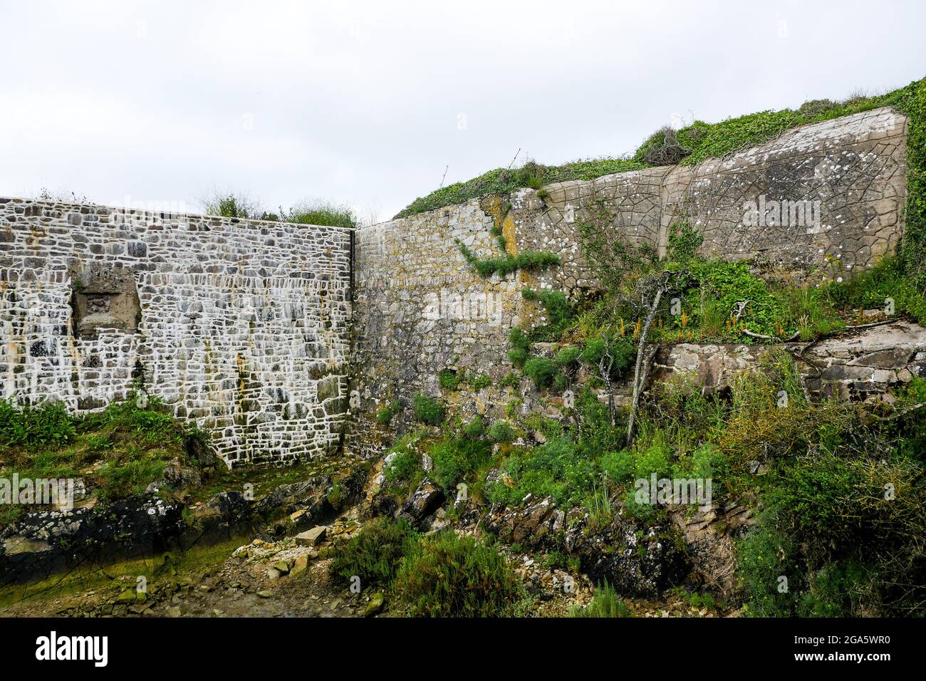 German WWII blockhaus, La Hougue fort, Saint-Vaast La Hougue, Manche ...