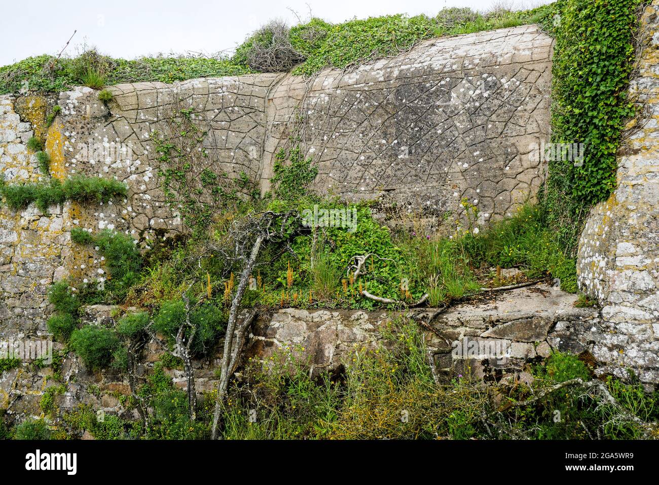 German WWII blockhaus, La Hougue fort, Saint-Vaast La Hougue, Manche ...