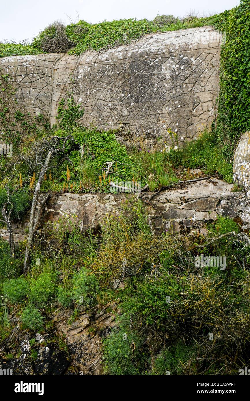 German WWII blockhaus, La Hougue fort, Saint-Vaast La Hougue, Manche ...